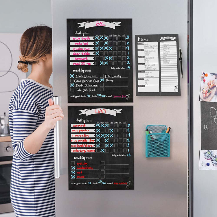 Best Seller Chore Chart Bundle for Multiple Kids with Menu – JennaKate