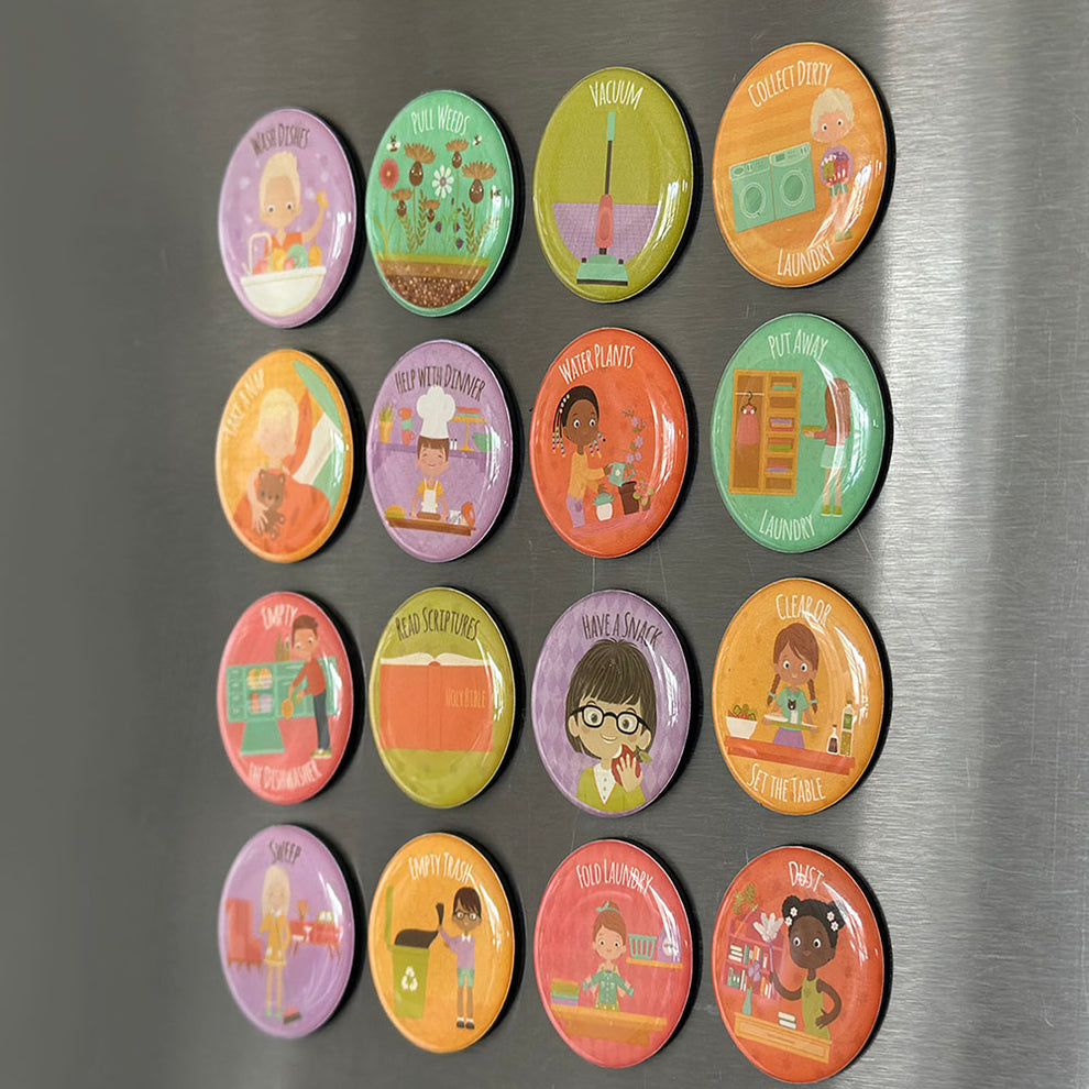 Jennakate Add-On Task Magnets for Preschool Magnetic Chores Chart Kit ...