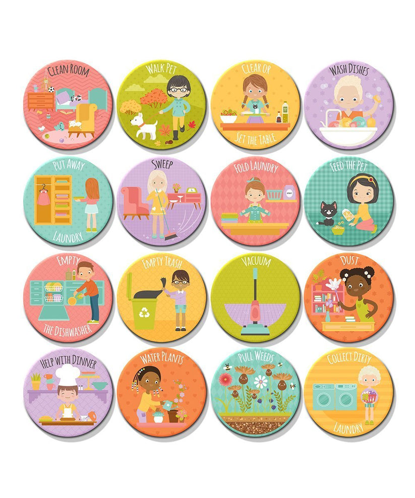 Jennakate Add-On Task Magnets for Preschool Magnetic Chores Chart Kit ...